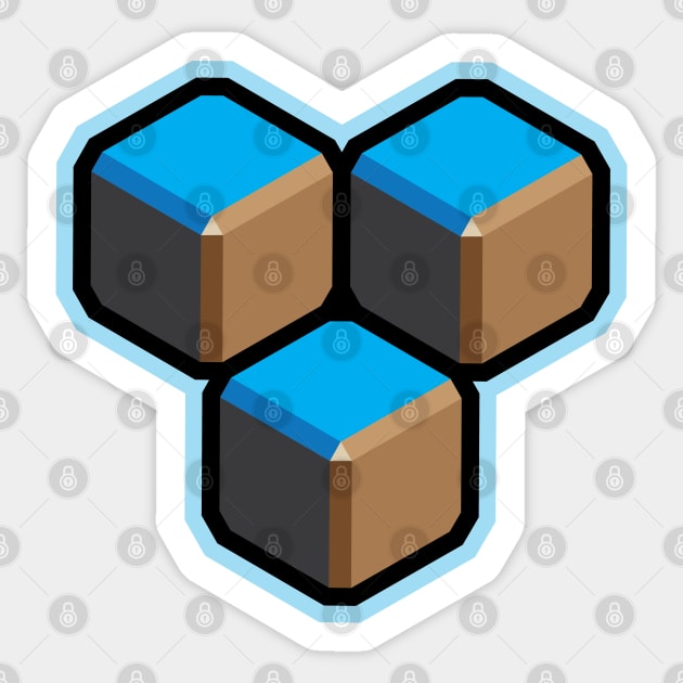 Tri-Cubes - Hypnotic - Sticker | TeePublic